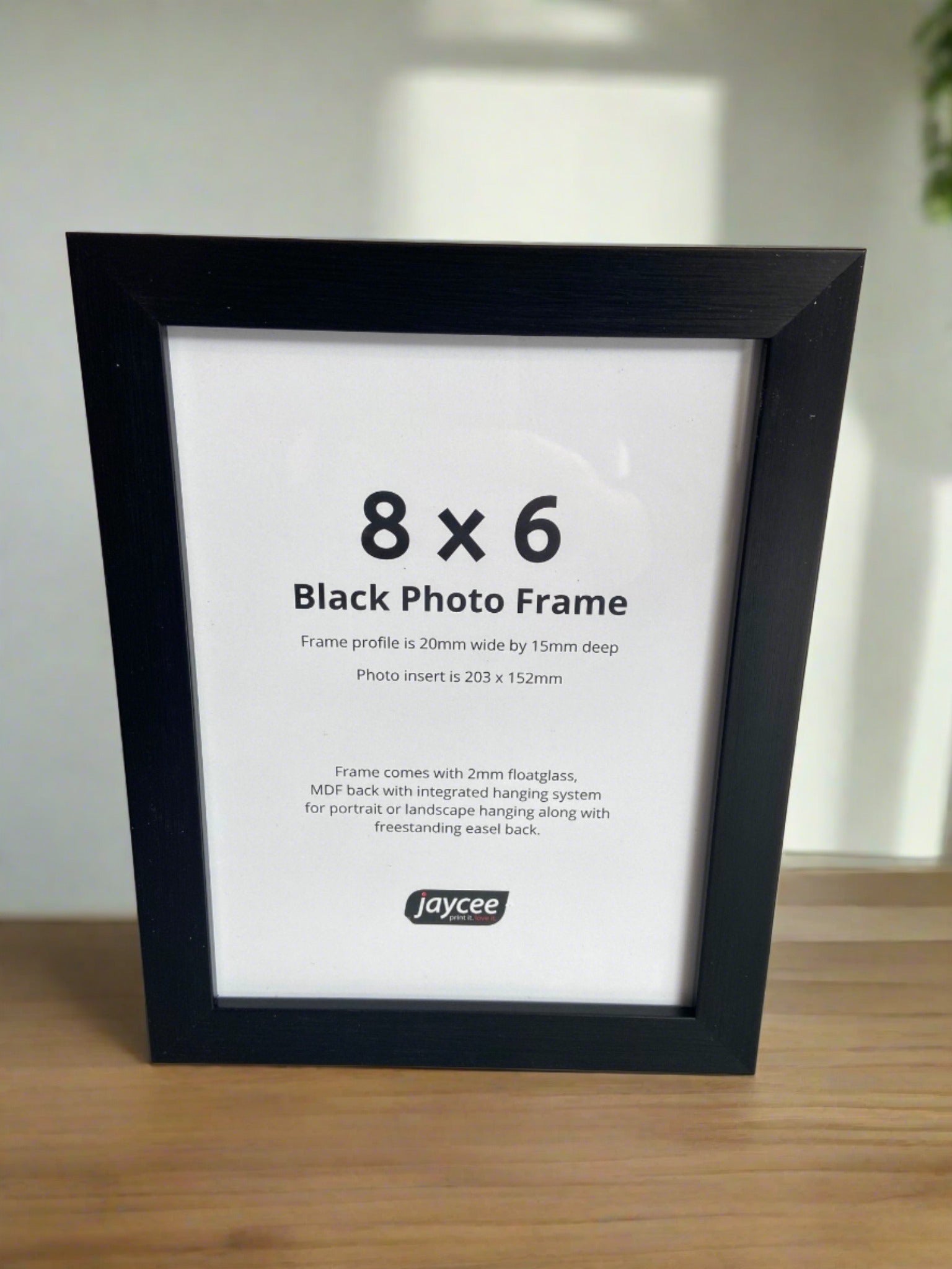 8x6 Black Photo Frame - Jaycee