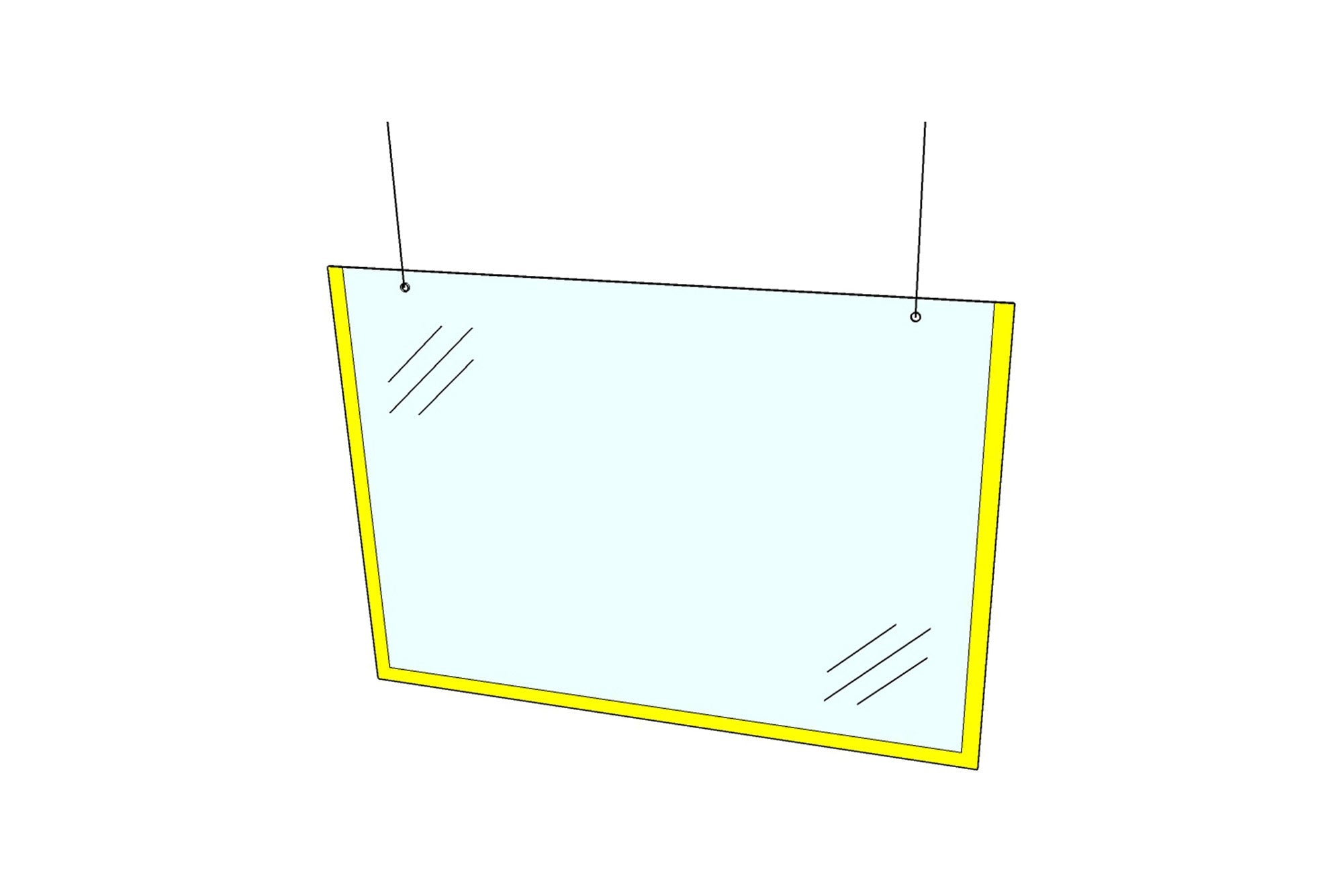 Counter Hanging Screen 4mm acrylic
